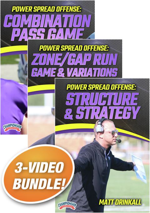 Power Spread Offense 3-Pack - Football -- Championship Productions, Inc.